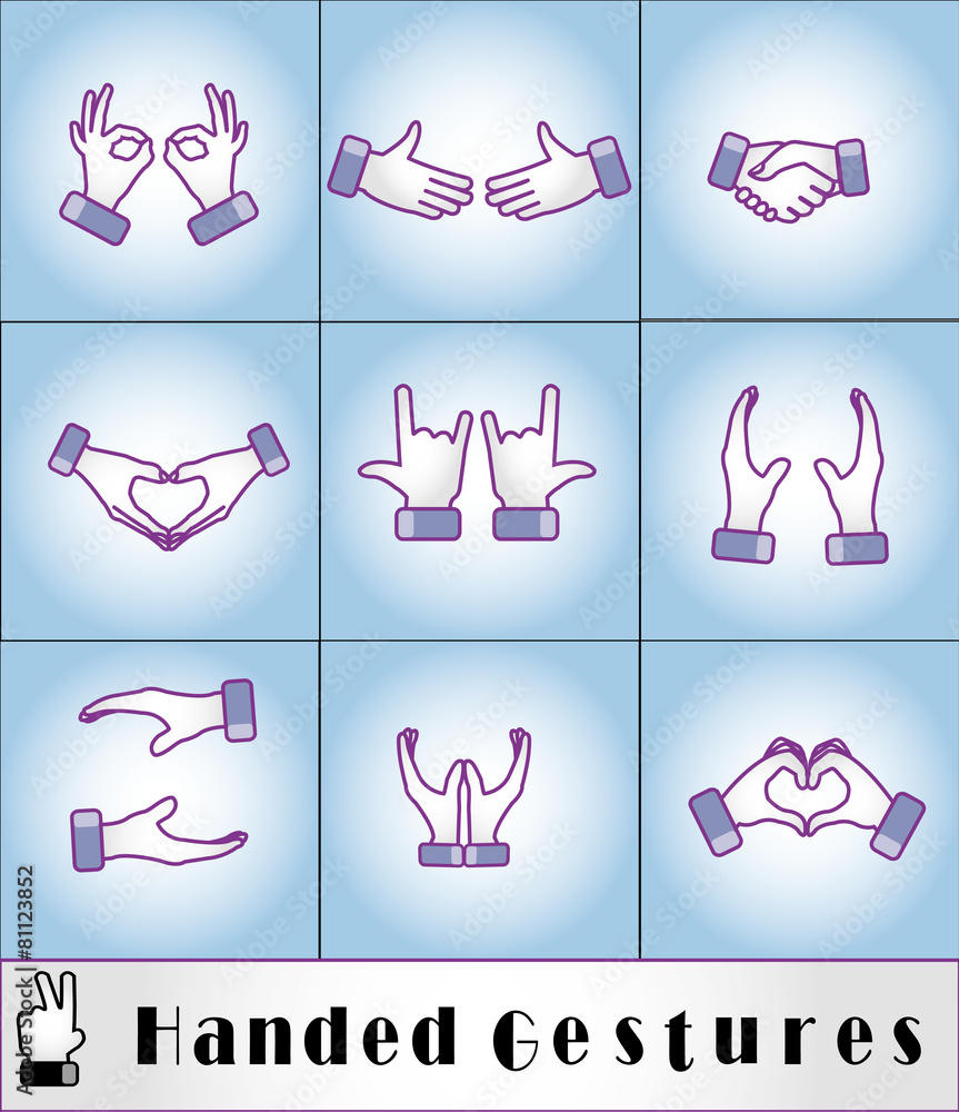 unique most useful two handed hand gestures - business concept s Stock ...