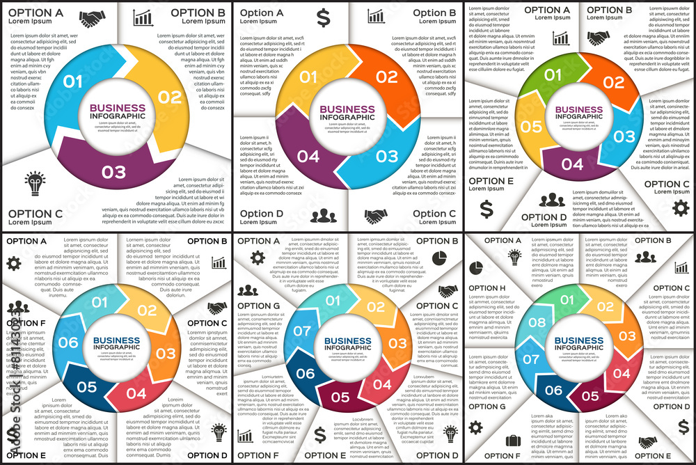 Vector circle infographic. Template for cycle diagram, graph Stock ...