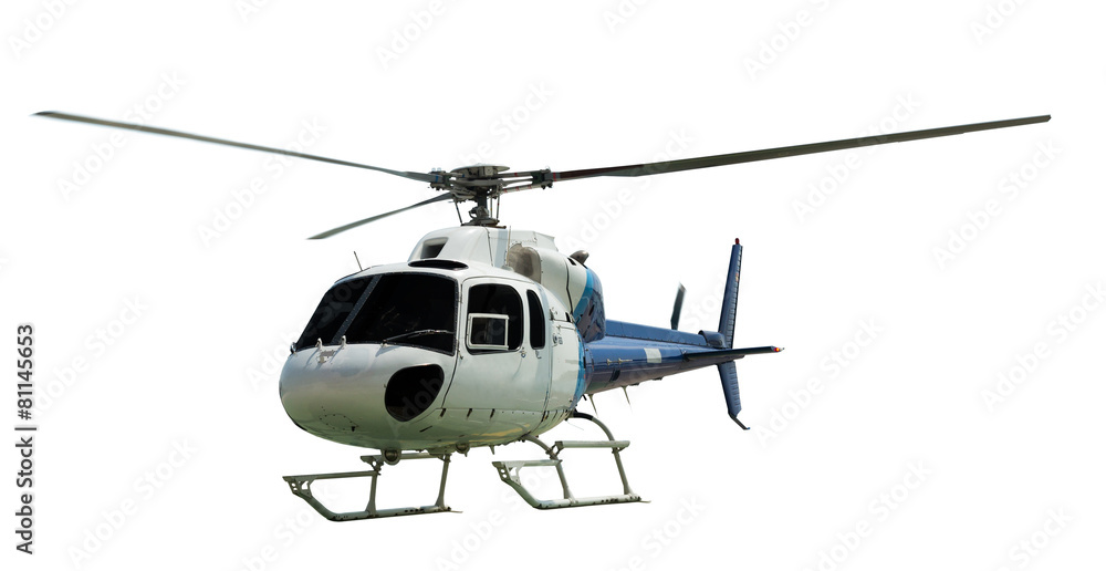 Multi-engine helicopter with working propeller Stock Photo | Adobe Stock