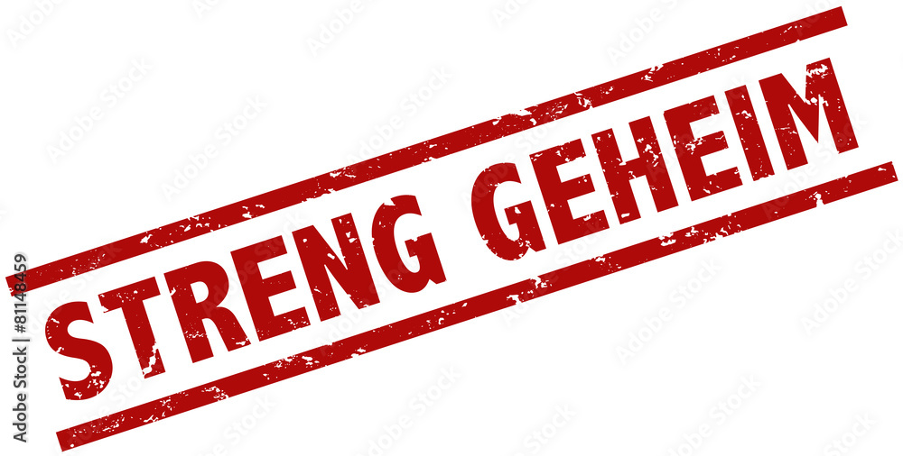 Stempel Grunge rot streng geheim Stock Vector | Adobe Stock