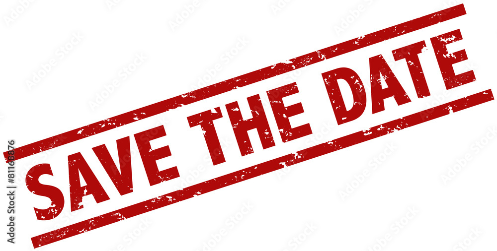 Save the date Stempel rot Stock-Vektorgrafik | Adobe Stock