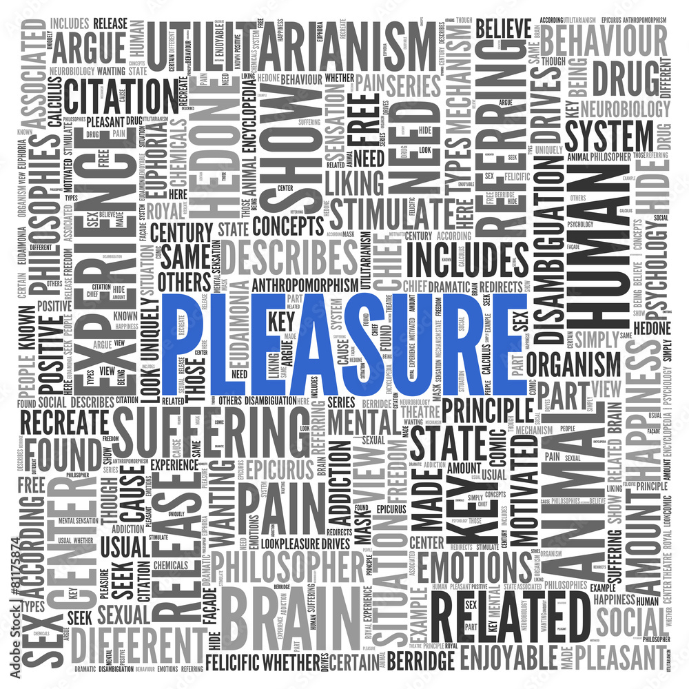 PLEASURE Concept Word Tag Cloud Design Stock Illustration | Adobe Stock