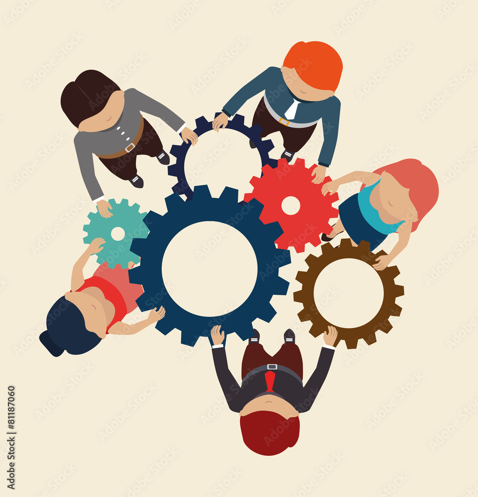 Teamwork design. vector de Stock | Adobe Stock