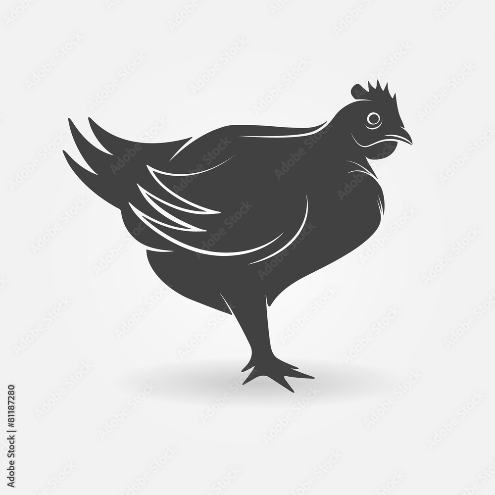 Broiler chicken vector logo or symbol Stock Vector | Adobe Stock