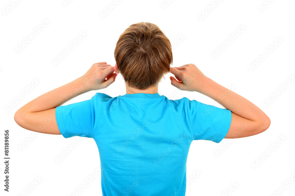 Kid Close the Ears Stock Photo | Adobe Stock