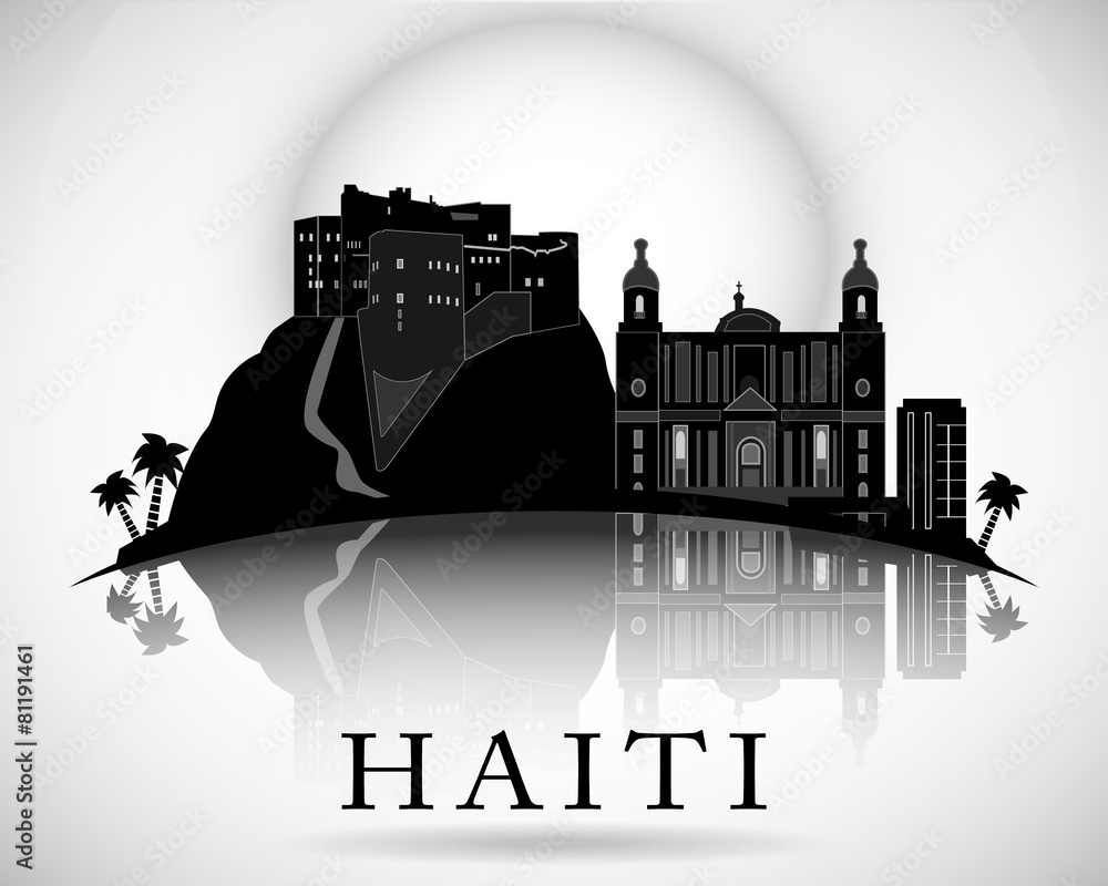 Modern Haiti Skyline Design. vector silhouette Stock Vector | Adobe Stock