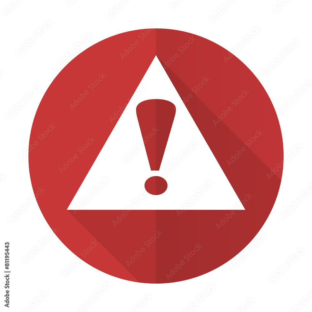 exclamation sign red flat icon warning sign alert symbol Stock ...