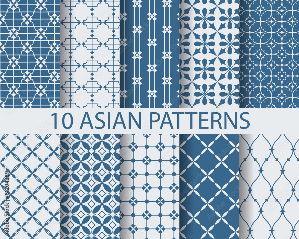 asian patterns Stock Vector | Adobe Stock