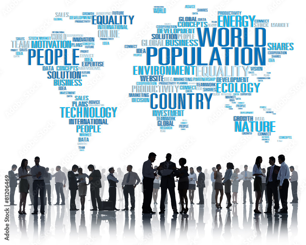World Population Global People Community International Concept Stock ...