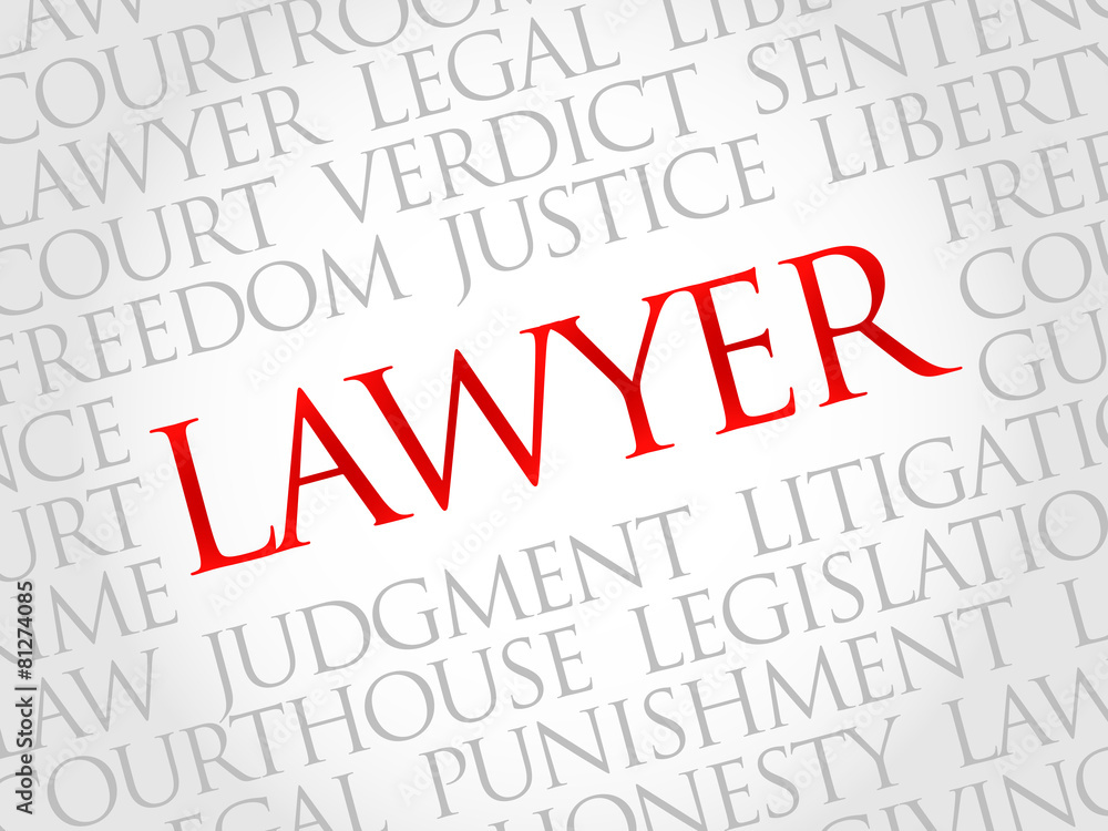Lawyer word cloud concept Stock Vector | Adobe Stock
