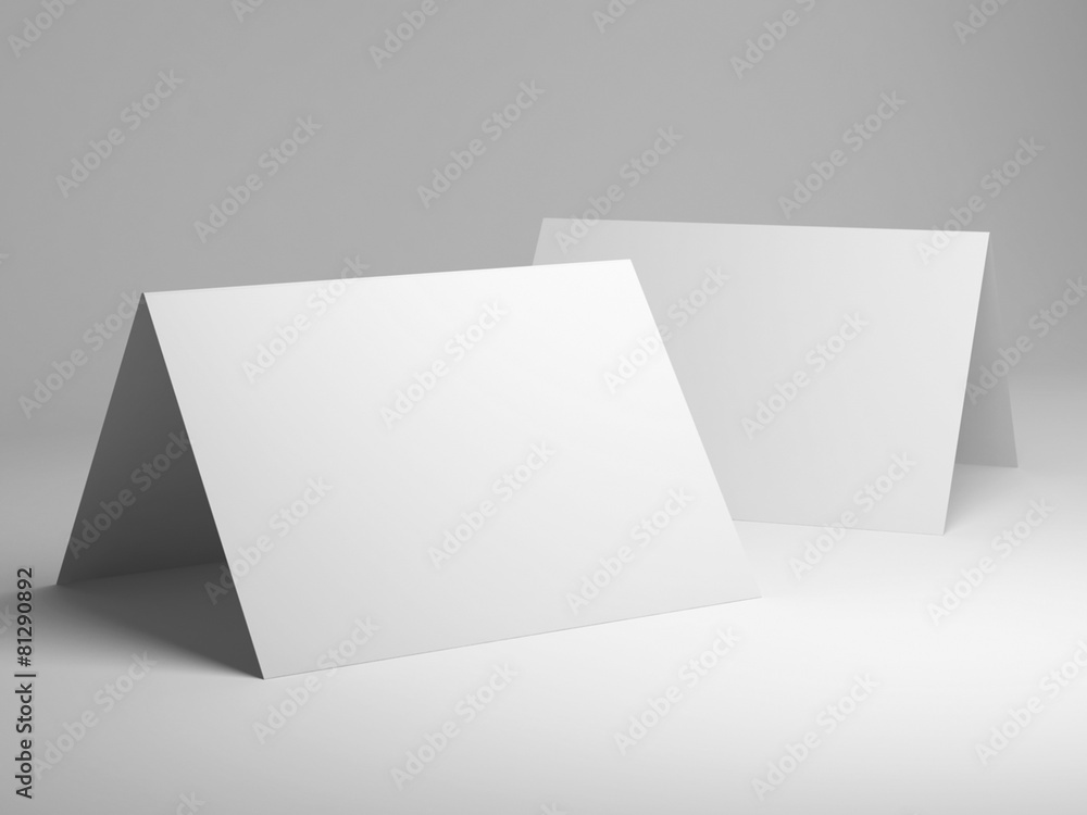 Blank template of folded postcard Stock Illustration | Adobe Stock