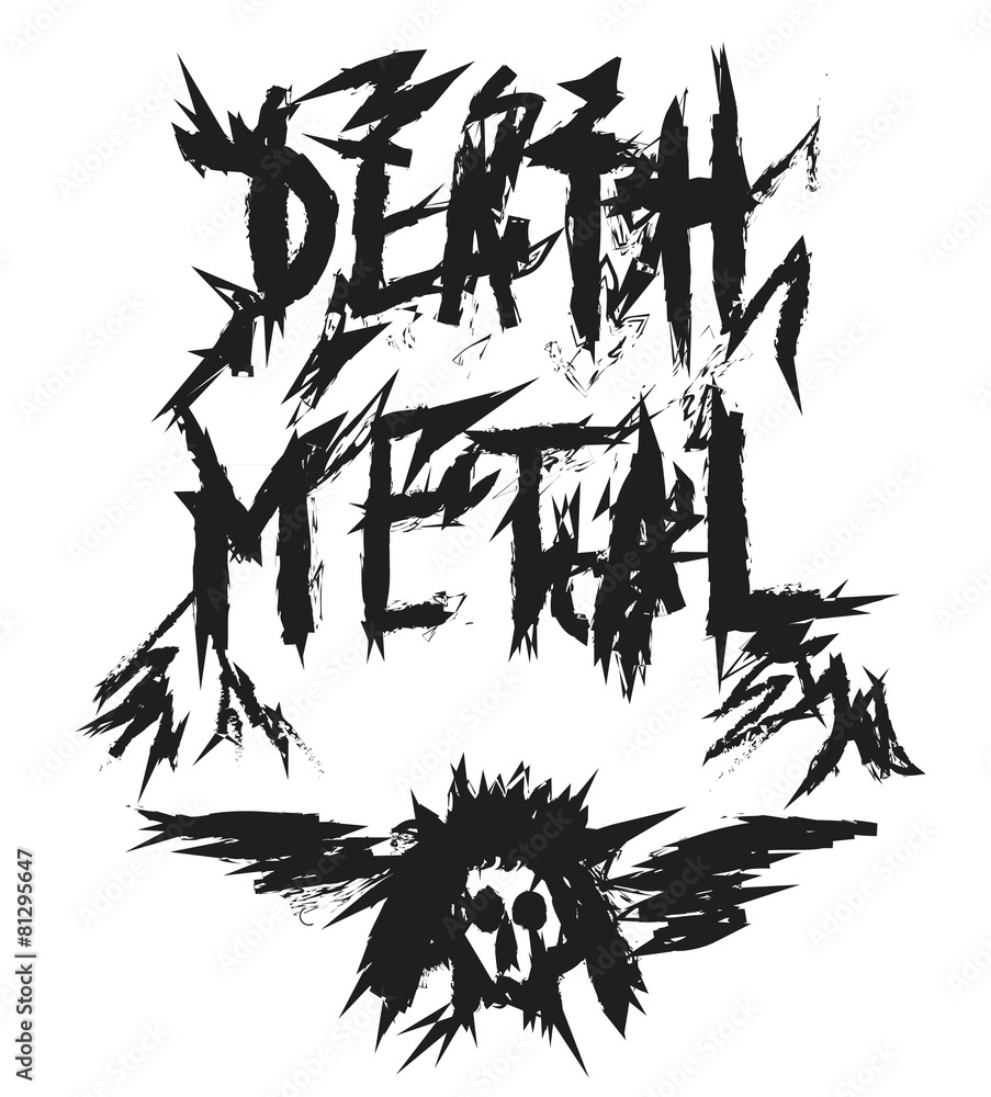 doodle death metal icon Stock Illustration | Adobe Stock