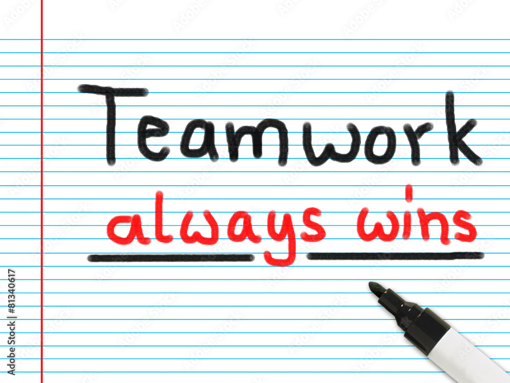 teamwork always wins Stock Illustration | Adobe Stock