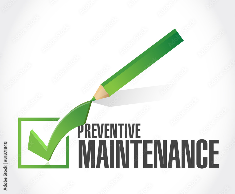 preventive maintenance check mark sign Stock Illustration | Adobe Stock