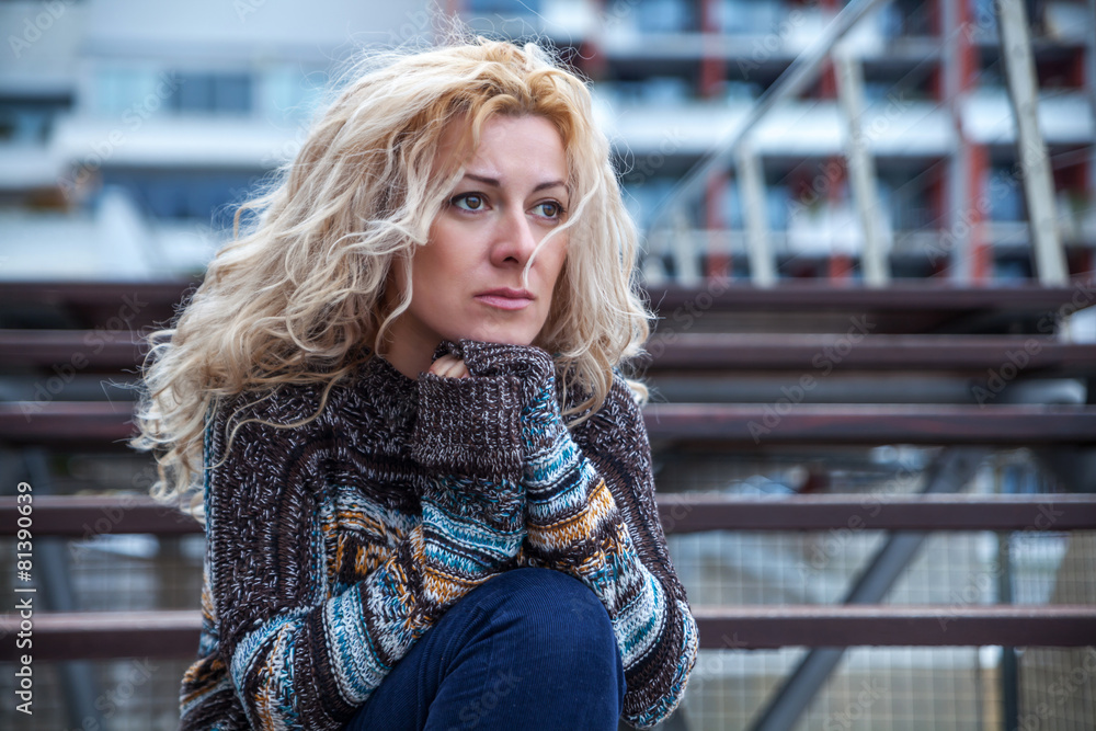 Sad woman Stock Photo | Adobe Stock