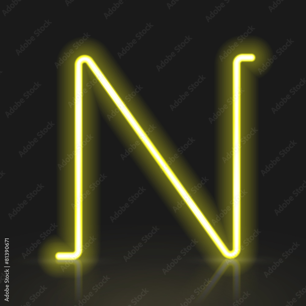 Yellow Letter N