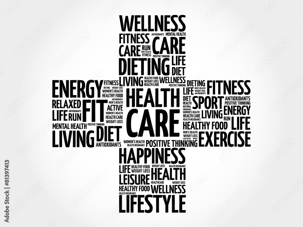 Health care word cloud, health cross concept Stock Vector | Adobe Stock