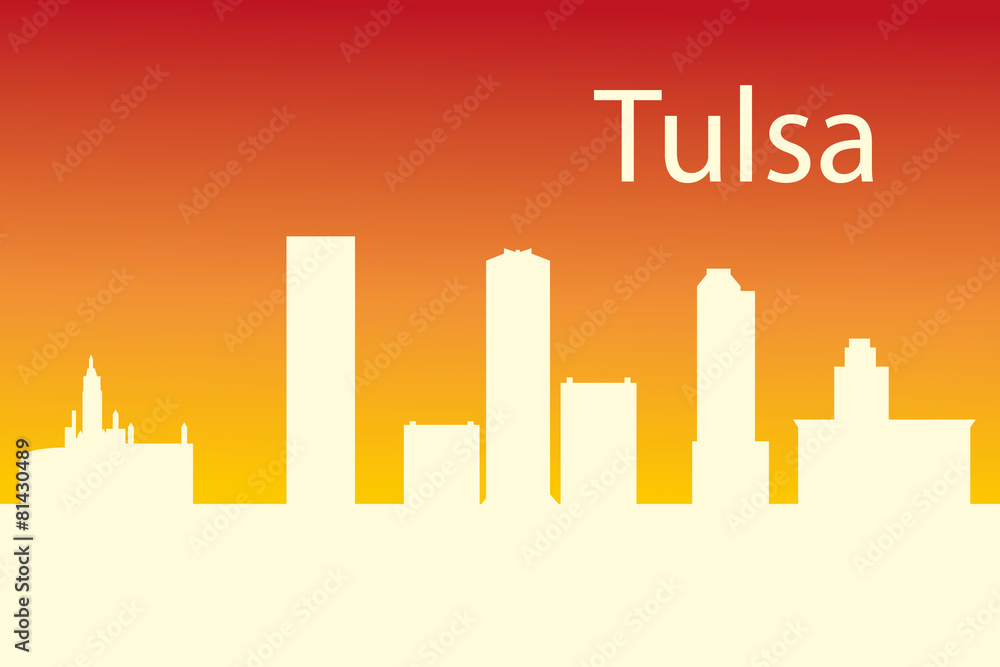 Tulsa, Oklahoma skyline. Detailed vector silhouette Stock Vector ...