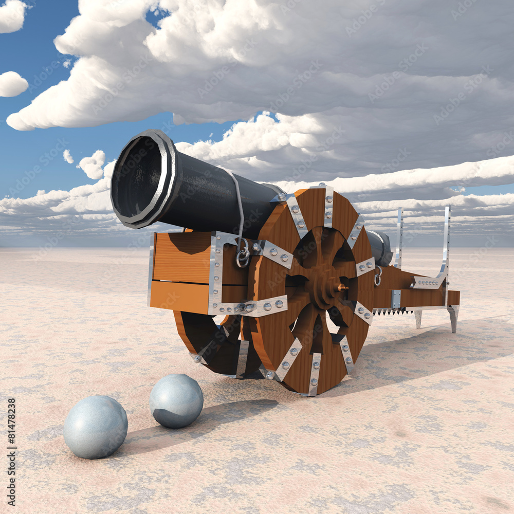 Medieval cannon Stock Illustration | Adobe Stock