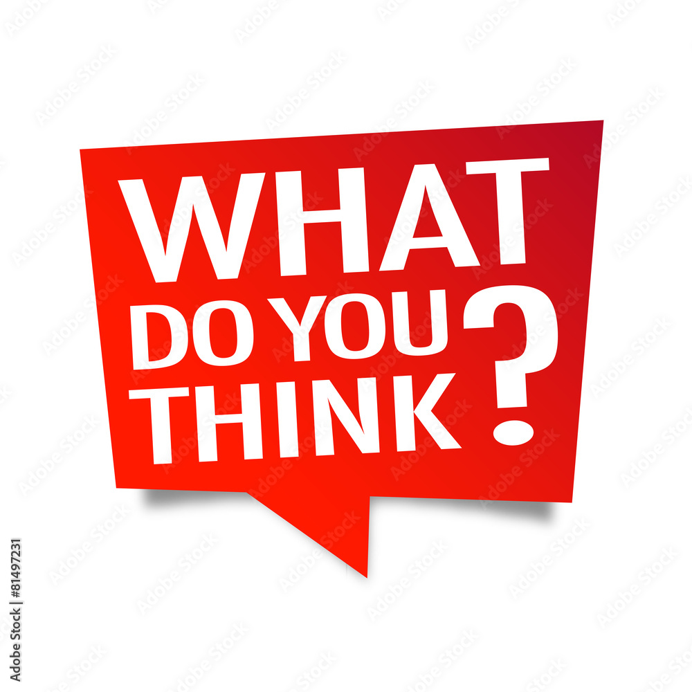 What do you think ? vector de Stock | Adobe Stock