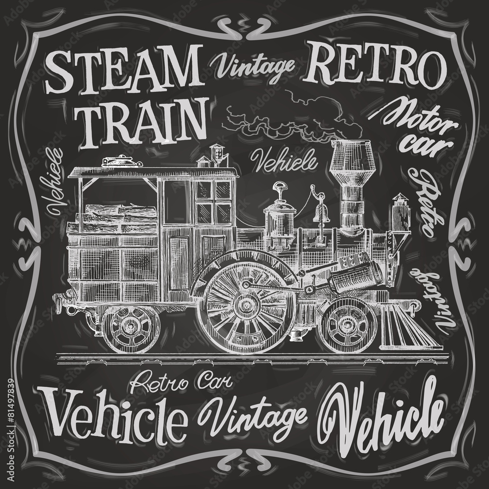 steam train vector logo design template. locomotive or Stock Vector ...