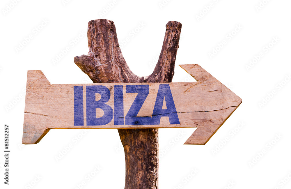 Ibiza wooden sign isolated on white background Stock Photo | Adobe Stock