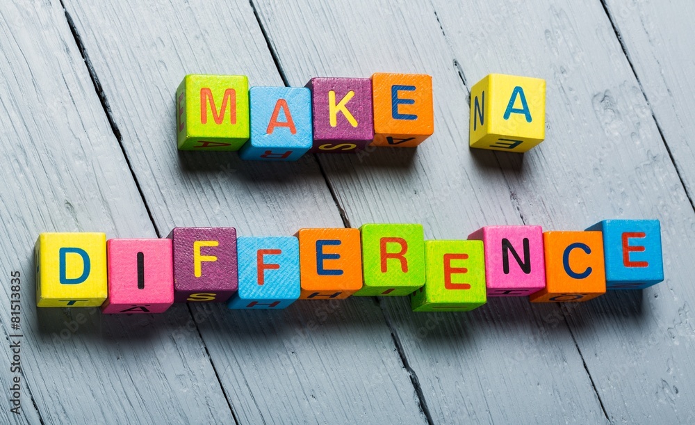 Leadership. Make a Difference card with nature background Stock Photo ...