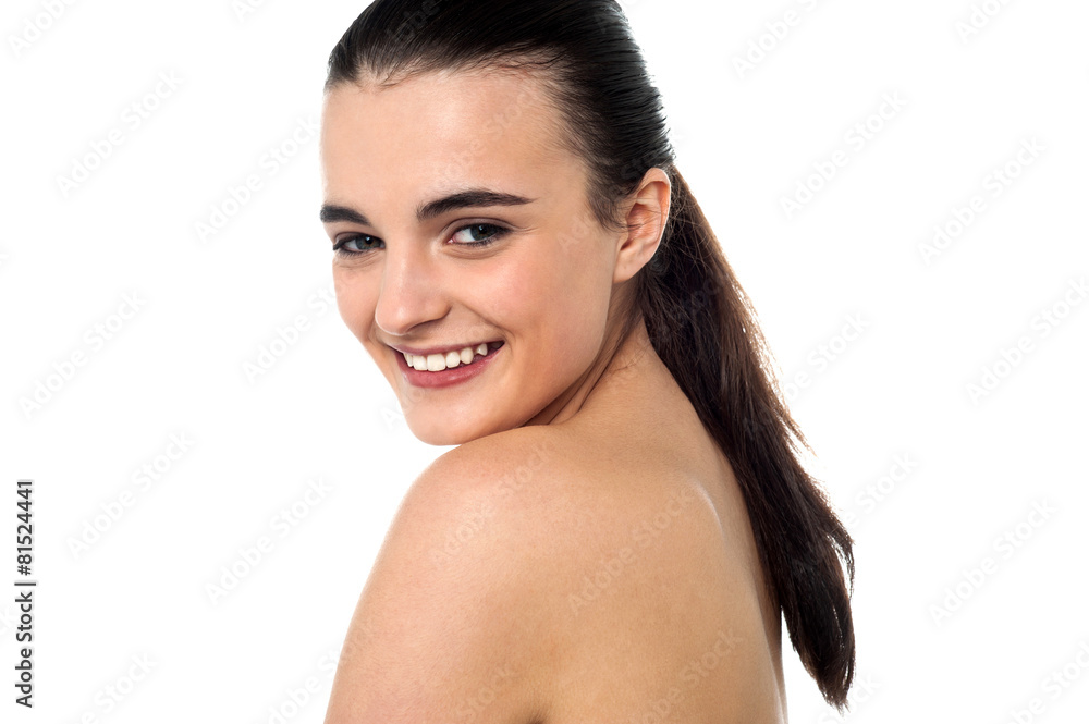 Topless young modelling girl Stock Photo | Adobe Stock