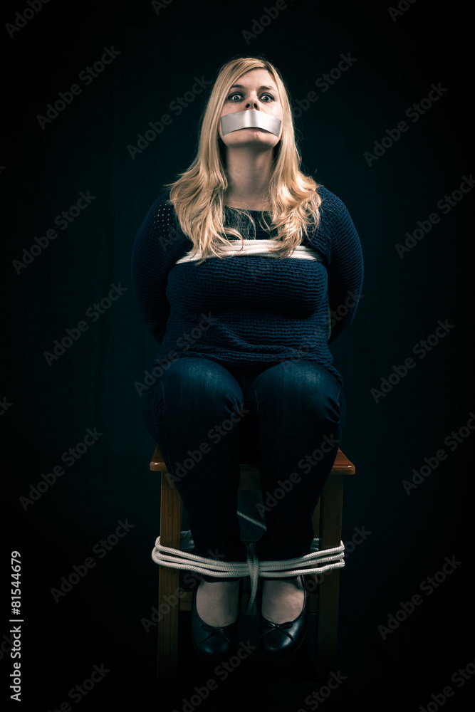 Kidnapped woman hostage Stock Photo | Adobe Stock