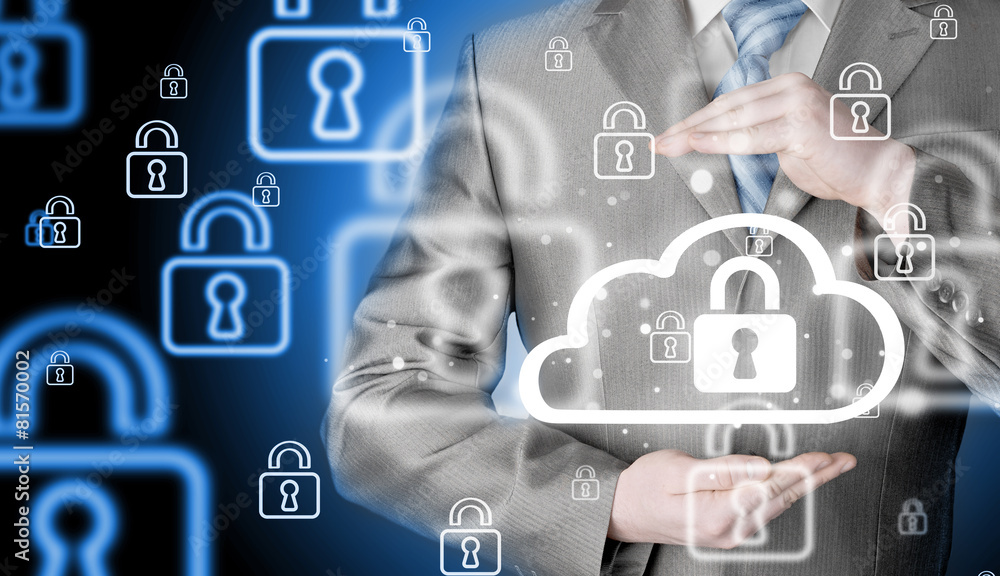 Protect cloud information data concept. Security and safety of Stock ...