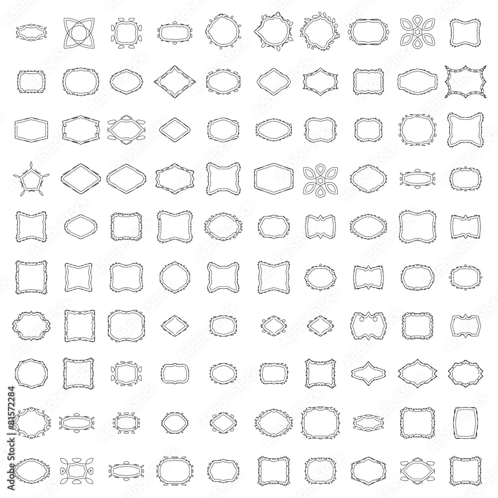 Border Frame Set. Stock Vector | Adobe Stock