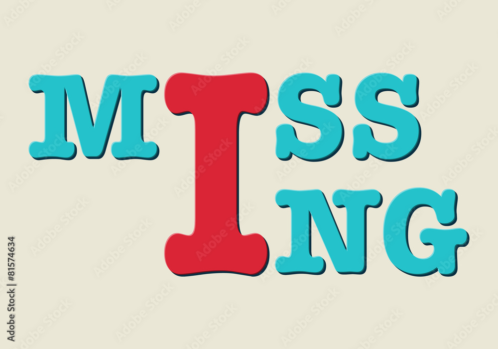 missing text poster Stock Vector | Adobe Stock