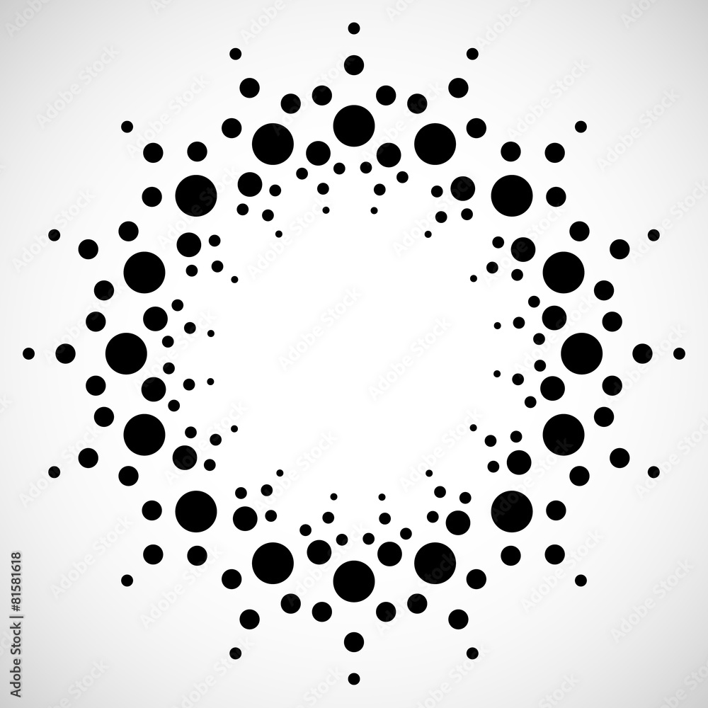 Concentric Dots, Circles. Dotted Abstract Element, Abstract Patt Stock ...