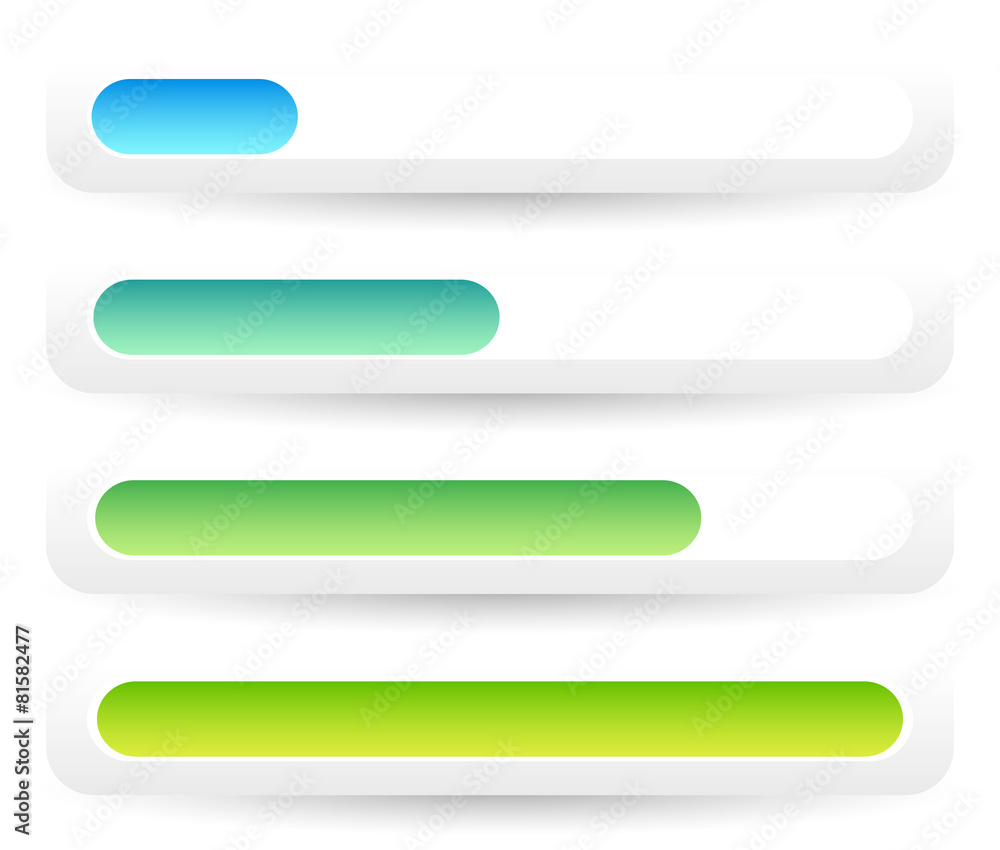 Horizontal Progress, Loading Bars. Meters, Level Indicators. Stock ...