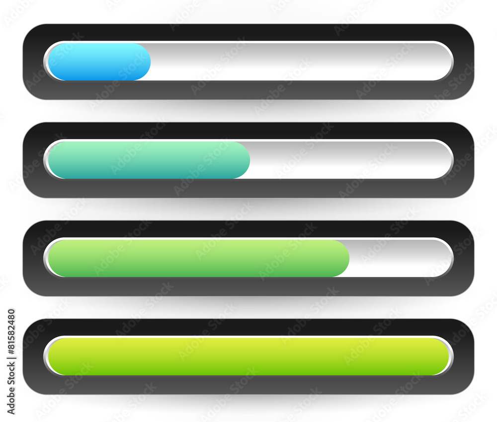 Horizontal Progress, Loading Bars. Meters, Level Indicators. Stock ...