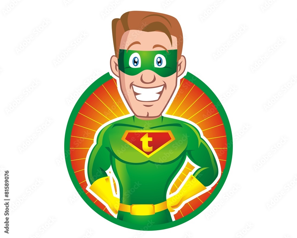 hero man boy male masculine mask character mascot image vector Stock ...