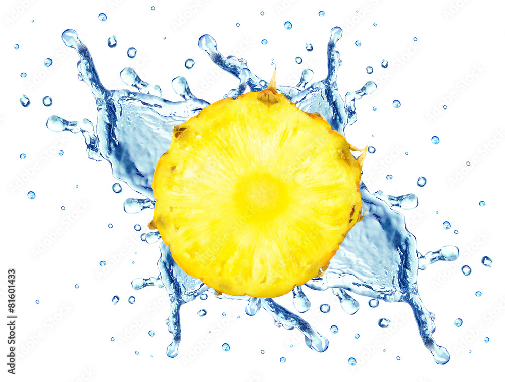 pineapple splash Stock Photo | Adobe Stock