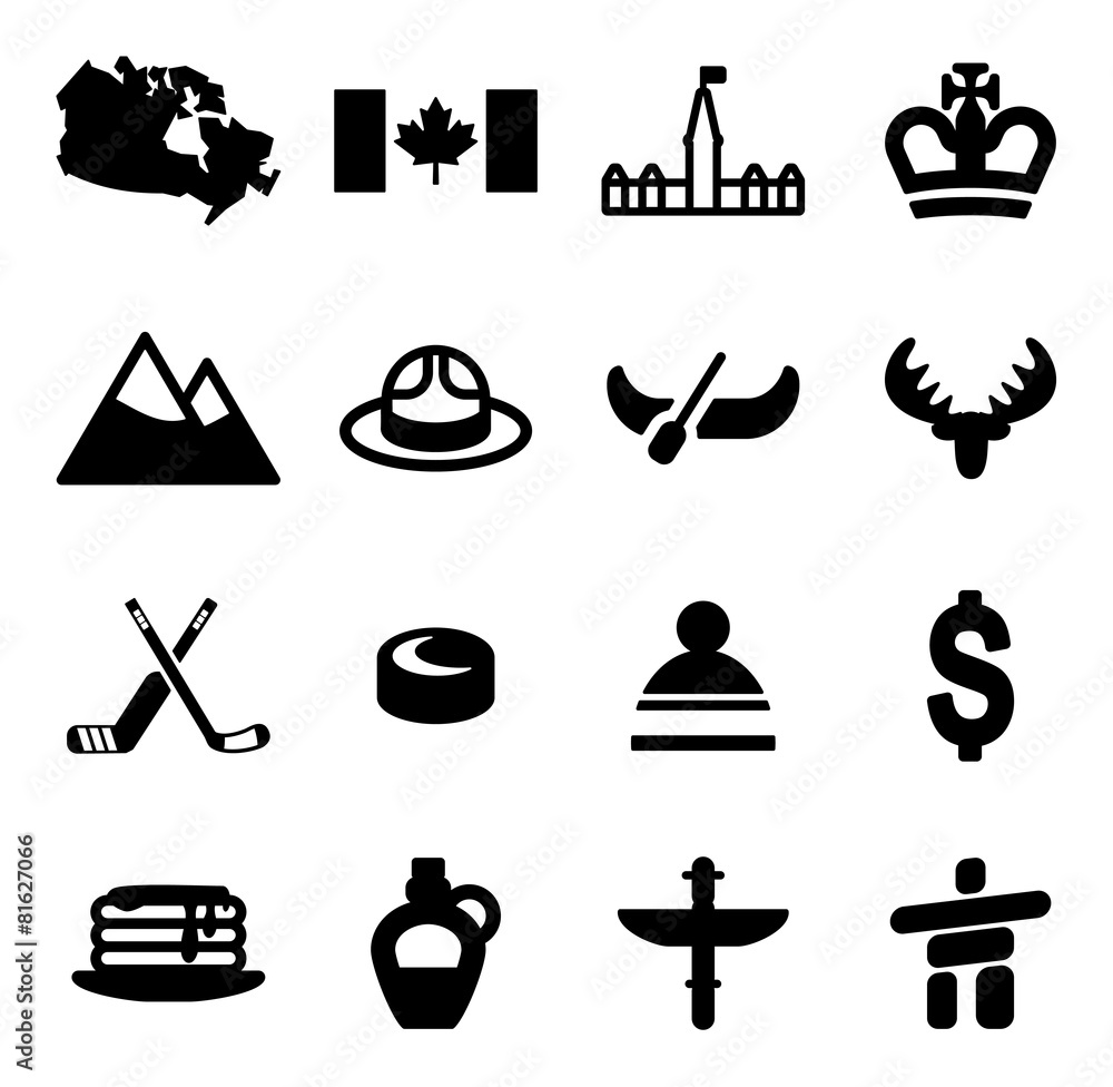 Canada Icons Stock Vector | Adobe Stock
