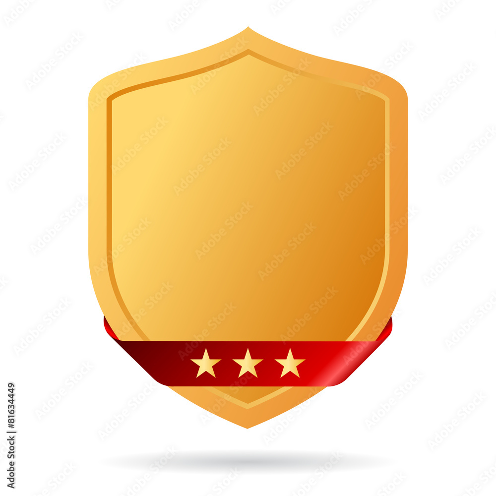 Blank Shields With Ribbon