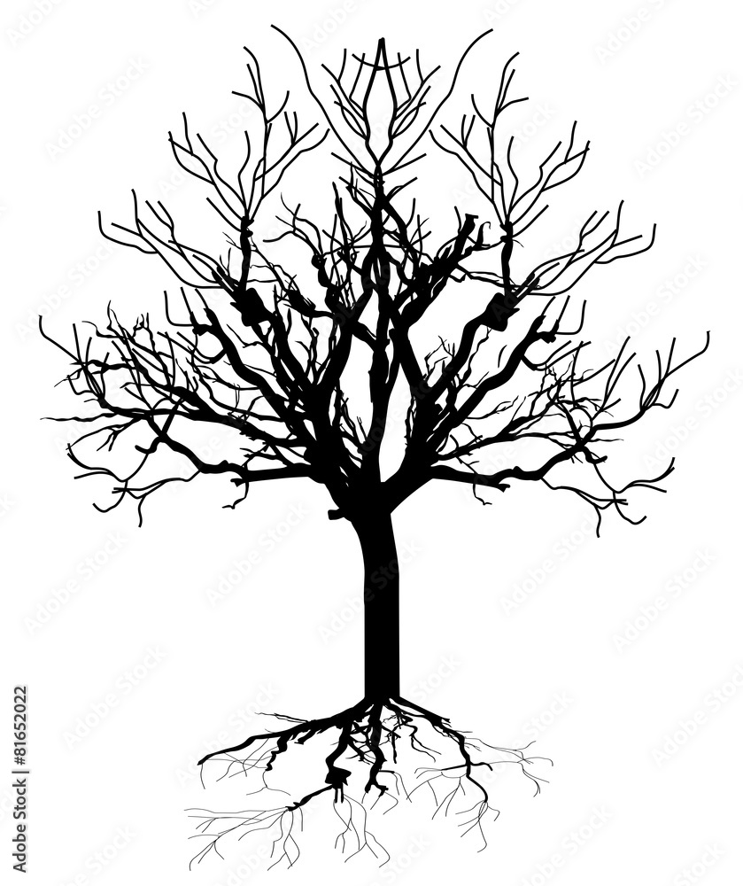 Dead Tree Silhouette Stock Vector | Adobe Stock