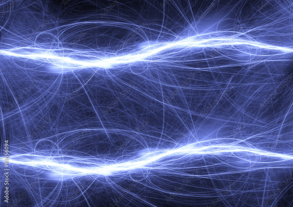 Blue electric lighting, abstract electrical background Stock ...