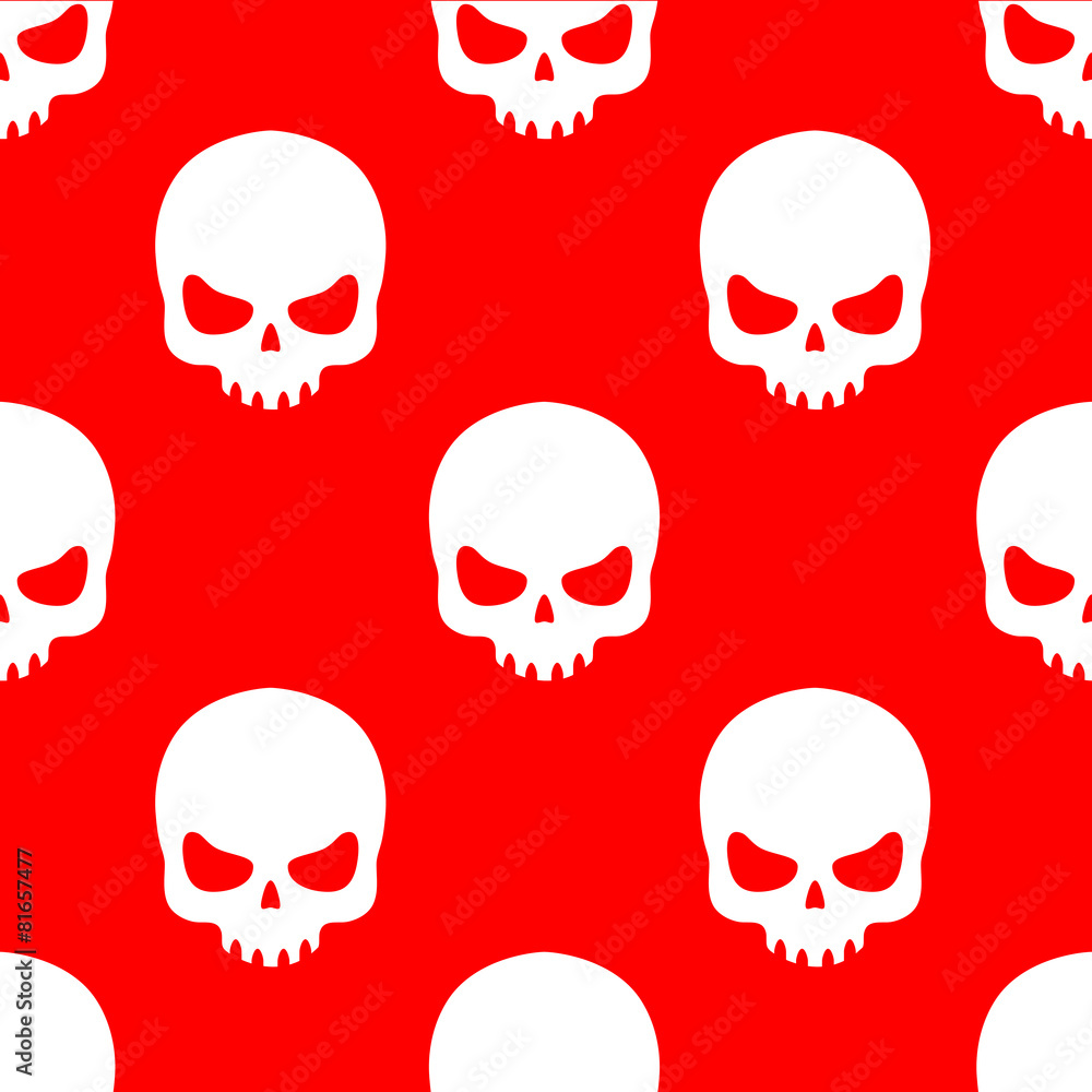 Fondo calaveras color rojo Stock Vector | Adobe Stock