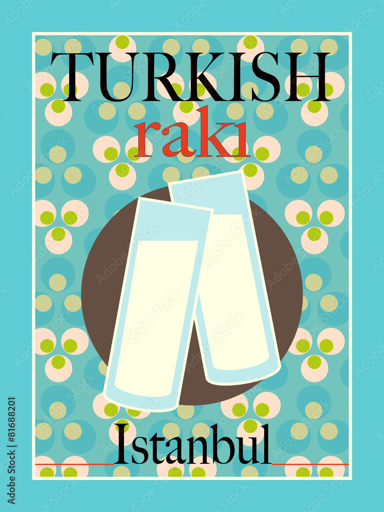 Turkish Raki Poster Design Stock Vector | Adobe Stock