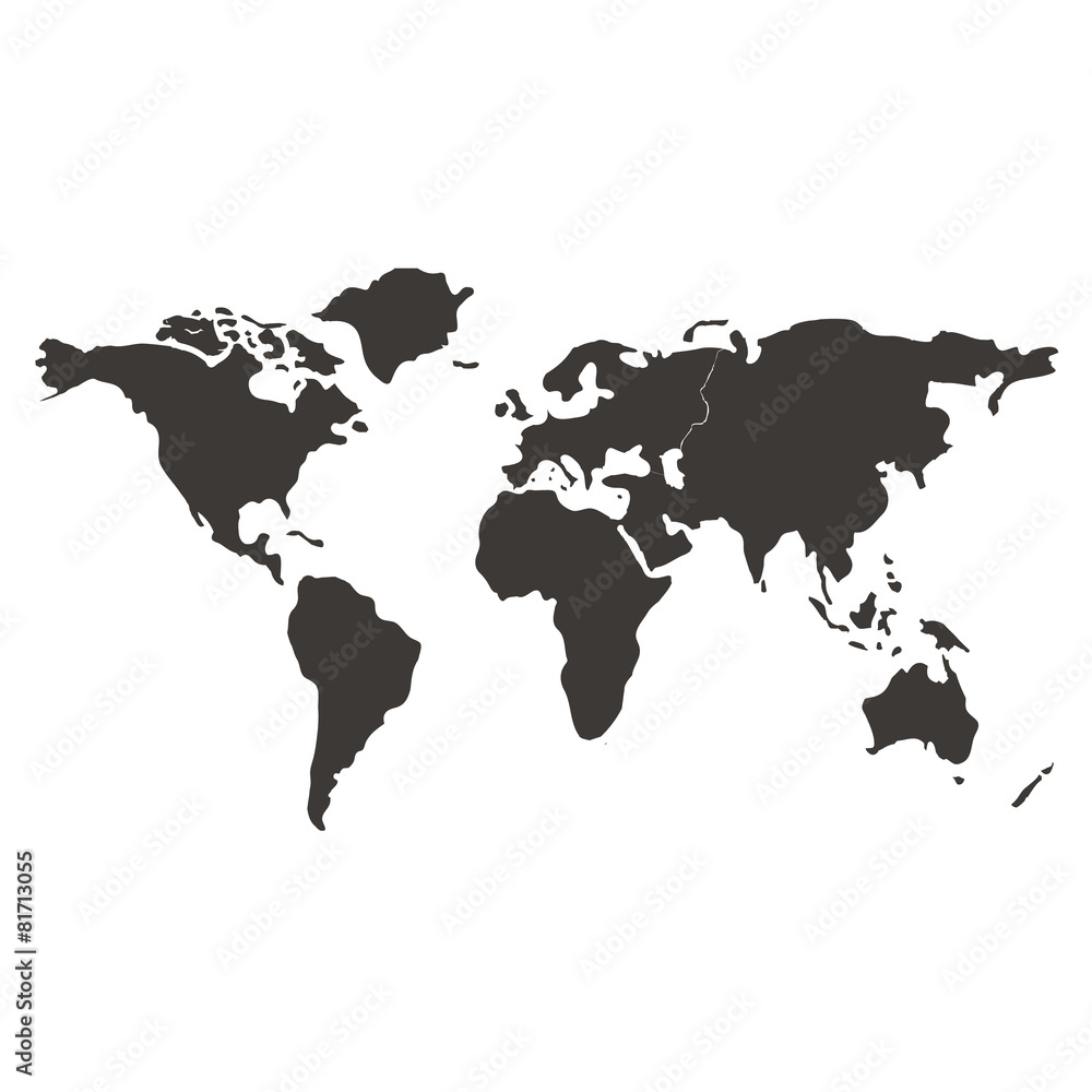Black infographic world map Stock Vector | Adobe Stock