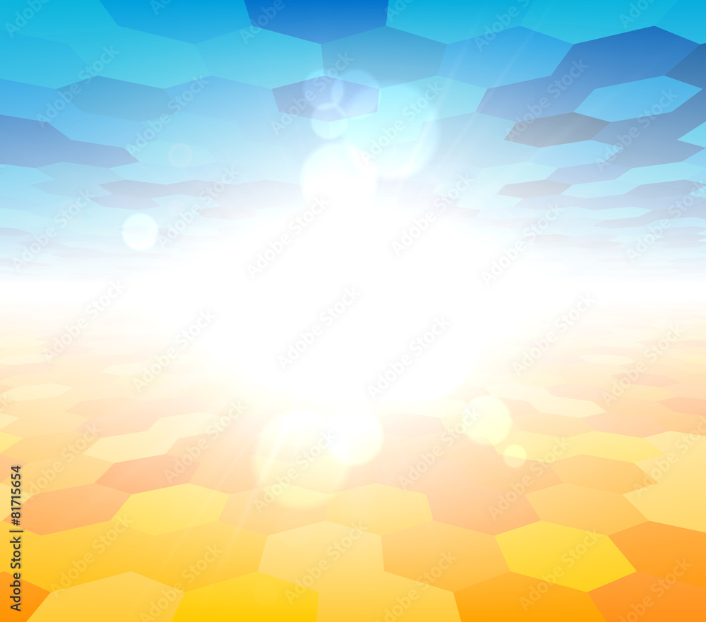 Nature summer view background. Stock Vector | Adobe Stock