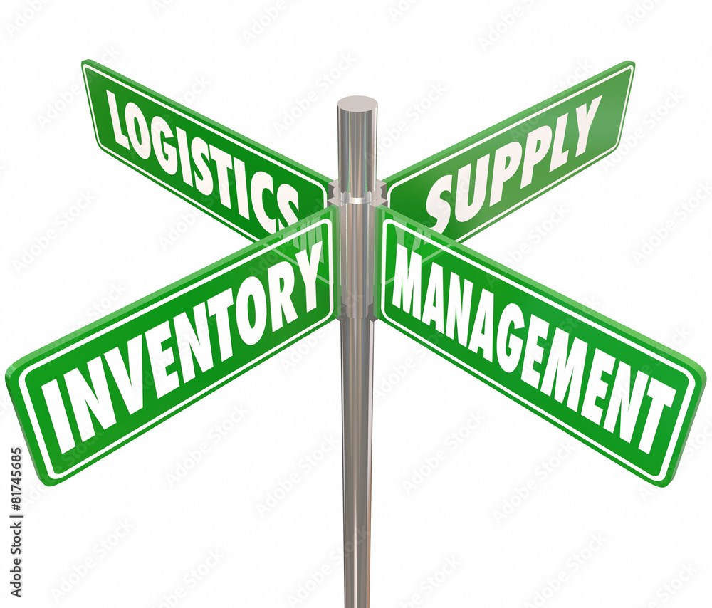 Inventory Management Logistics Supply Control 4 Way Road Signs Stock ...