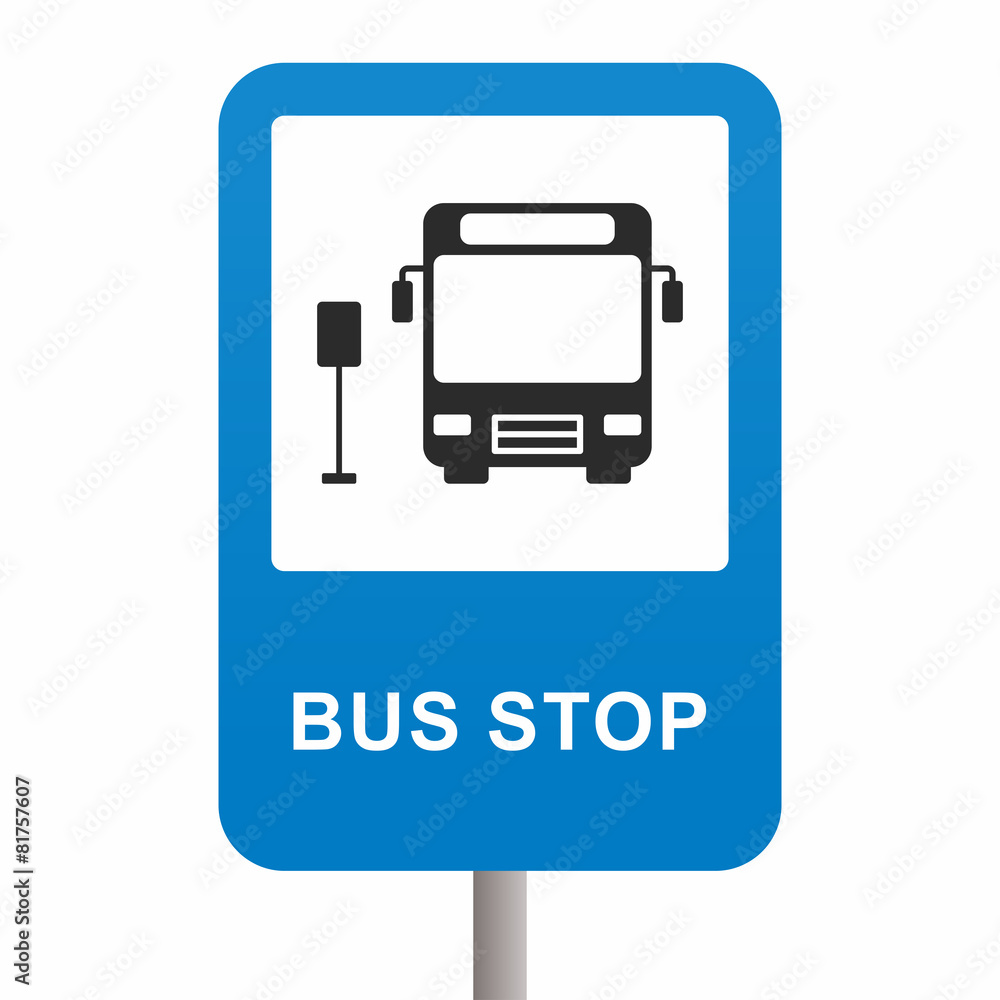Bus stop sign Stock Vector | Adobe Stock