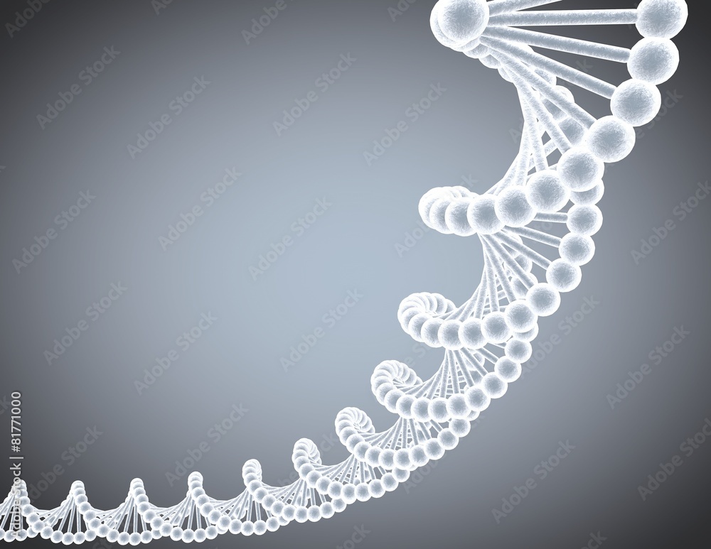 Light grey background with DNA strand. Stock Illustration | Adobe Stock