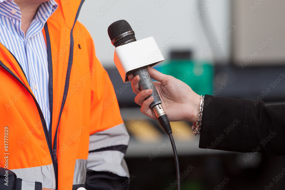 Media interview Stock Photo | Adobe Stock