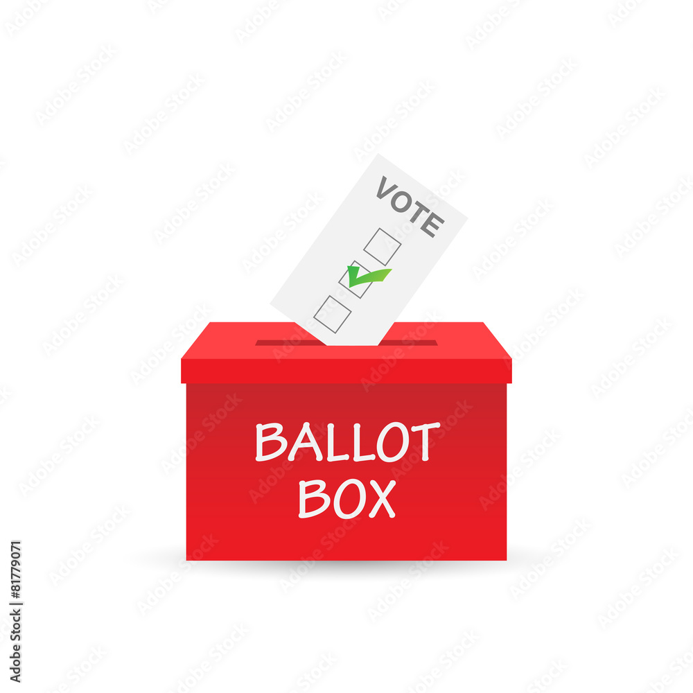 Ballot Box Illustration Stock Vector | Adobe Stock